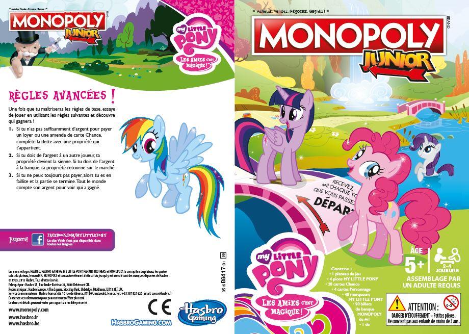 Hasbro - B8417 - Jeu de Plateau - Monopoly Junior - My Little Pony ...
