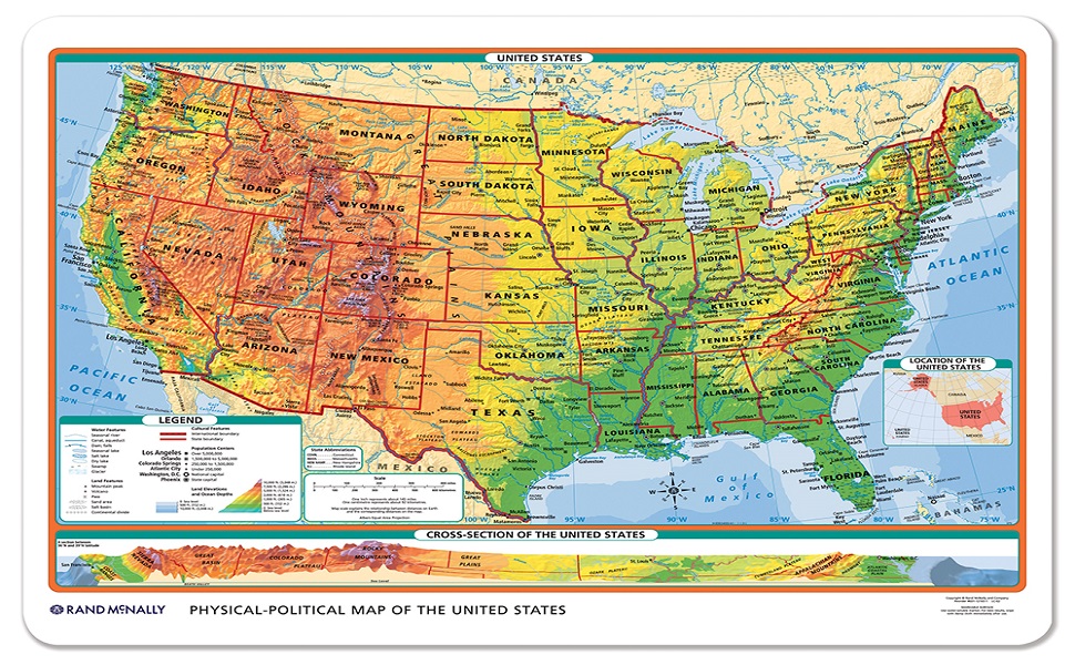 Physical-Political U.S./World Desk Map - 30 Pack: Rand McNally ...