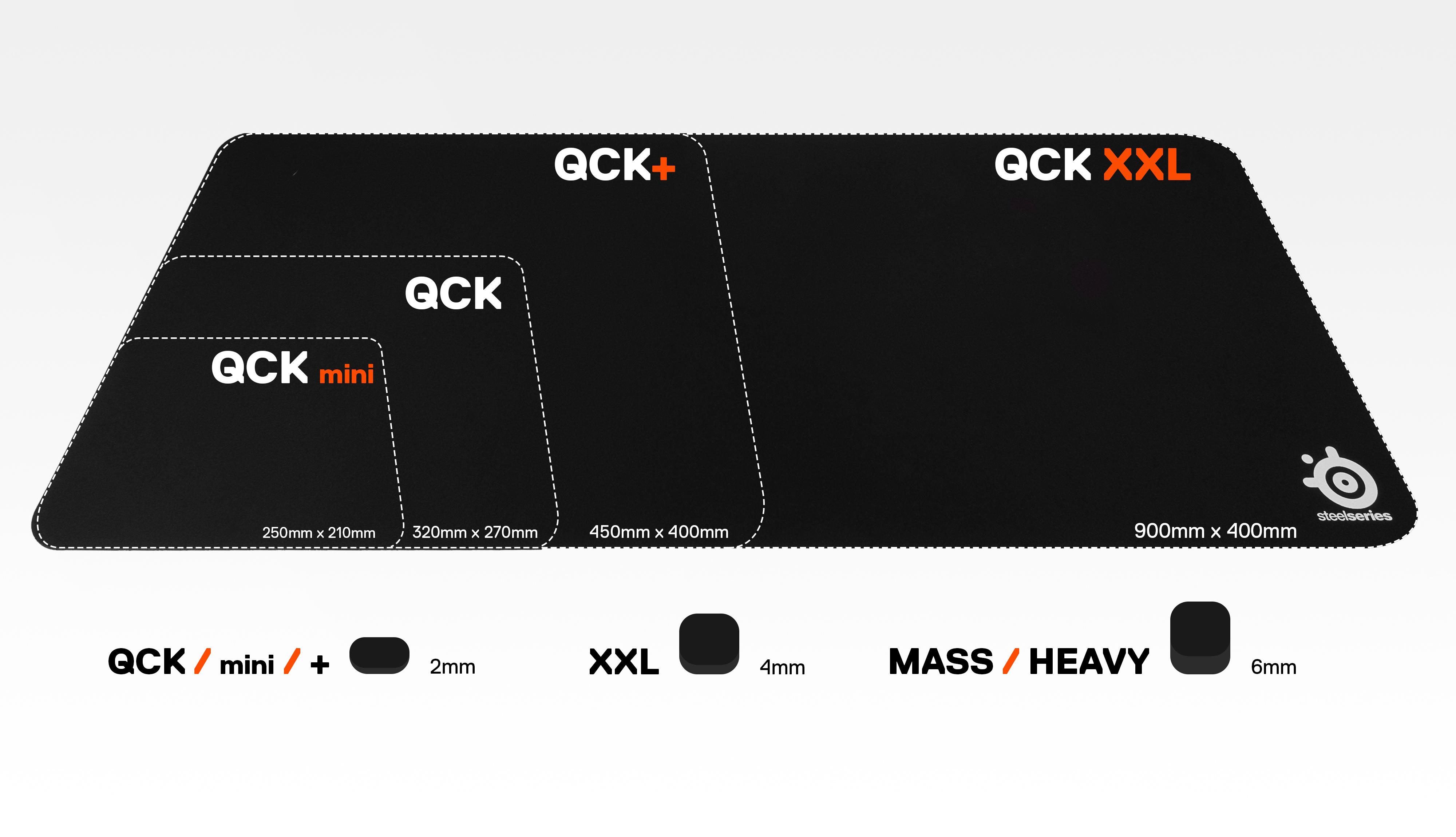 SteelSeries QcK XXL, mouse pad da gioco, 90 x 40 centimetri, tessuto ...