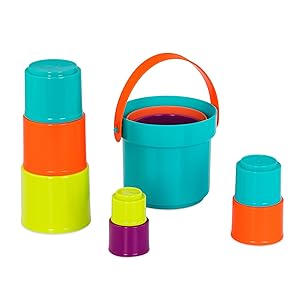 Amazon.com: Battat – 10 Bath Boats – Numbered & Stackable Bathtime Toys ...