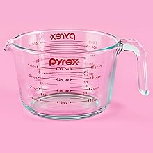 Amazon.com: Pyrex 4 Piece Glass Measuring Cup Set, Includes 1-Cup, 2 ...