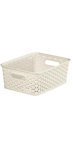 Curver My Style Medium Rectangular Storage Basket, Dark Brown, 13 Litre ...
