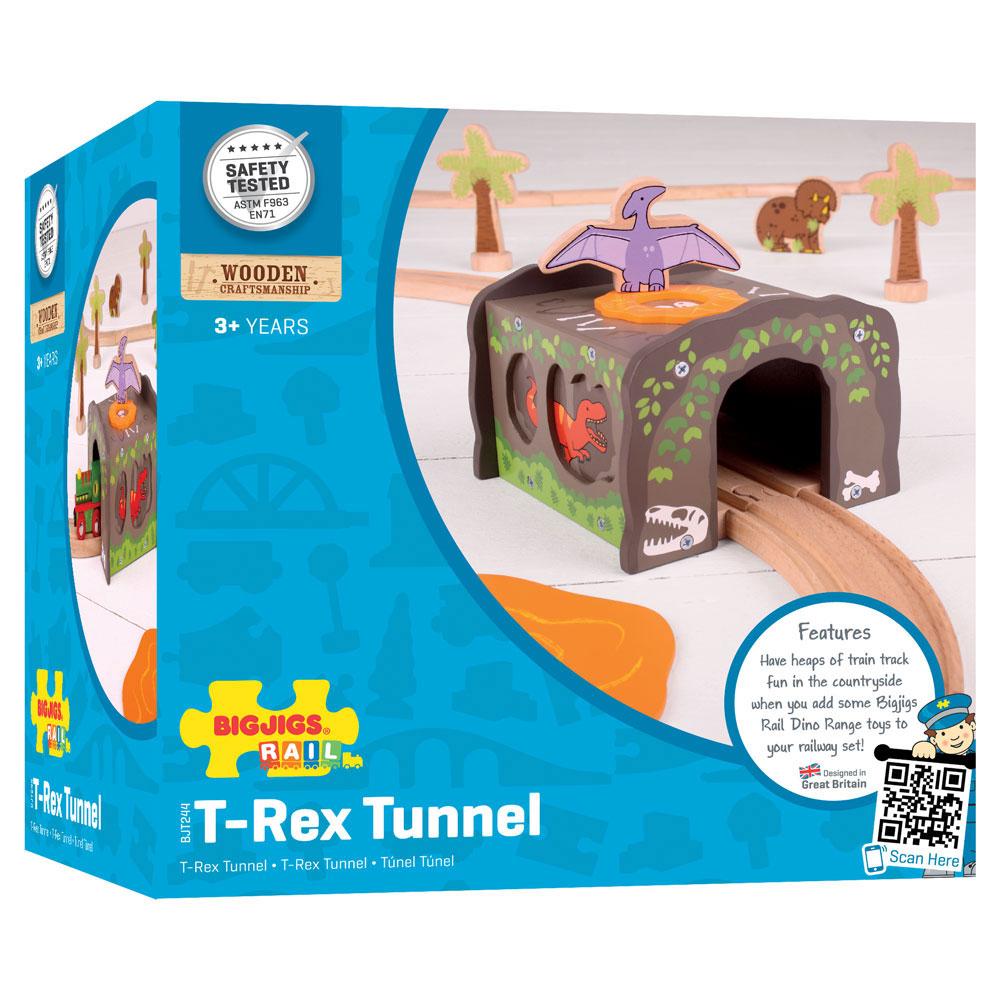Amazon.com: Bigjigs Rail T-Rex Tunnel: Toys & Games