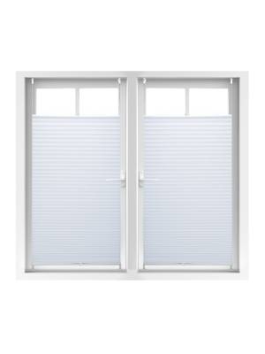 Relaxdays Set of 2 Pleated Blinds, No-Drilling, Adhesive Klemmfix, Folding, Transparent, Shades ...