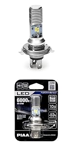 Amazon | PIAA バイク用ヘッドライトバルブ LED 6000K デュアルビーム 12V 5/6W HS1 1個入 MLE7 | LEDバルブ | 車＆バイク