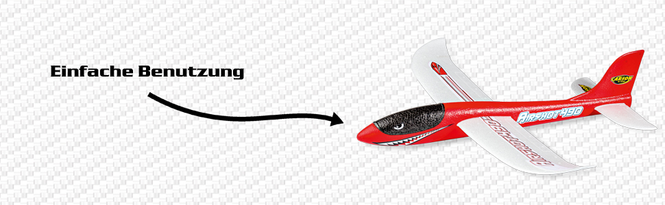 Carson 500504013 500504013-Wurfgleiter Airshot 490 Échelle à Lancer 100% Prêt à Voler, Avion de ...