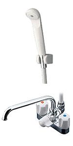 Amazon | TOTO 浴室用水栓 台付き 2ハンドル混合栓 一時止水あり TMS27C | 浴室水栓