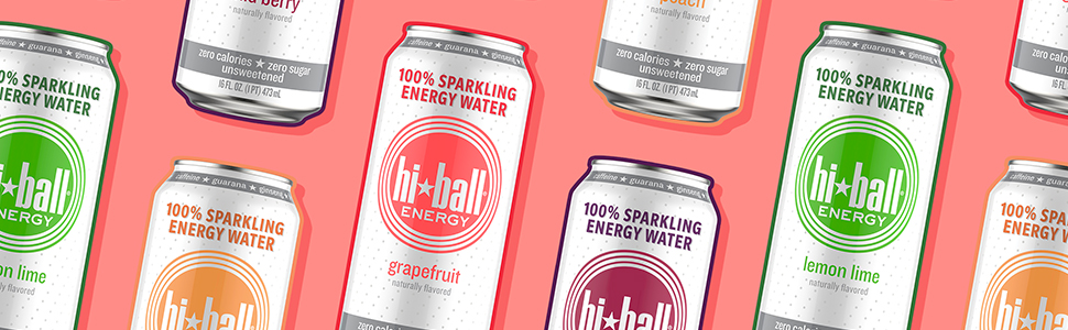 Amazon.com: Hiball Energy Seltzer Water, Caffeinated Sparkling Water Made with Vitamin B12 and ...