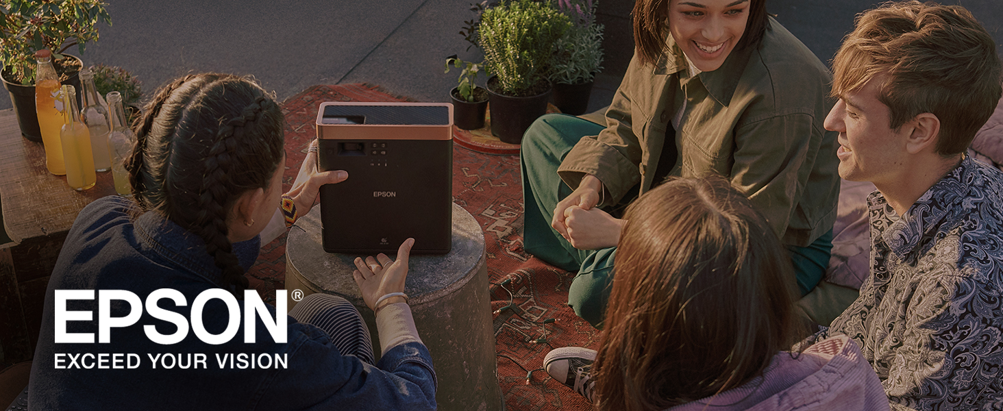 Epson EF-100B 3LCD, Laser, Streaming Device, Bluetooth, Built In 5 W Speaker, Portable Projector ...