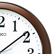 Amazon.co.jp: セイコークロック(Seiko Clock) セイコー クロック 掛け時計 電波 アナログ コンパクトサイズ 茶メタリック 直径28.0x4.6cm BC416B