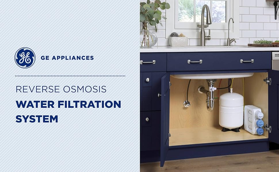 Amazon.com: GE 3 Stage Reverse Osmosis Under Sink Water Filtration System with Faucet, Reduces ...