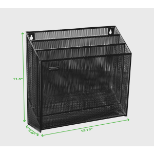 Amazon.com: Mind Reader WAFIST3-BLK Mesh File Holder 3 Tier Vertical ...