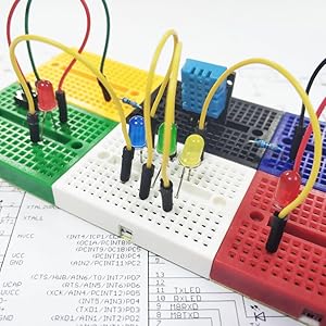 ELEGOO 6PCS 170 tie-points Mini Breadboard kit for Arduino Project 6 ...