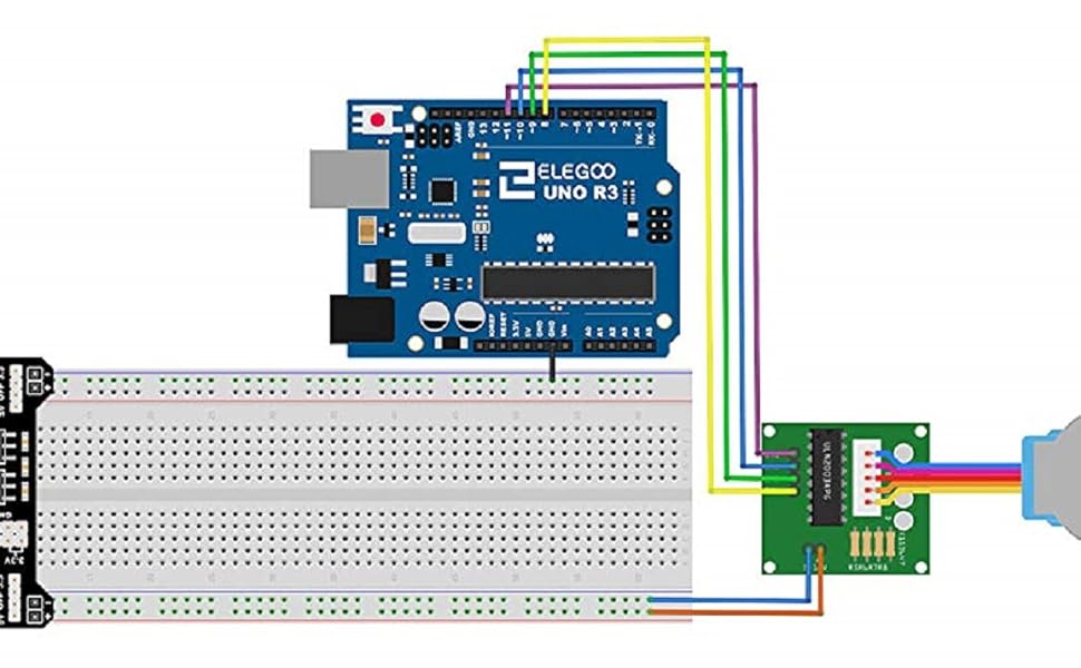 ELEGOO 5 sets 28BYJ-48 5V Stepper Motor + ULN2003 Motor Driver Board ...