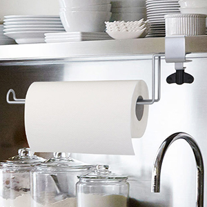 HULISEN Clip On Kitchen Roll Holder Under Cabinet, Stainless Steel Paper Towel Holder ...