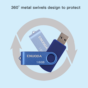 ENUODA USB Stick 16GB 5 Stück USB Speicherstick Rotate Metall Mehrfarbig High Speed USB 2.0 ...