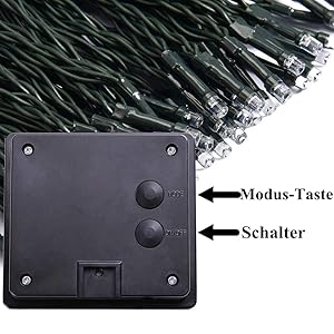 Tuokay, Solar Lichterkette Außen, 22m 200 LED 8 Modi Wasserdicht LED Außenlichterkette ...