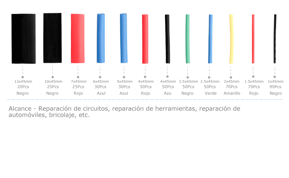 Eventronic Surtido De Tubo Termorretr ctil Poliolefina 12 Tama os Envoltura De Alambre 560 eventronic-surtido-de-tubo-termorretr-ctil-poliolefina-12-tama-os-envoltura-de-alambre-560