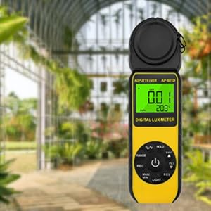 Amazon | AOPUTTRIVER AP-881D 照度計 光度計 携帯型ライトメーター 高精度測定周囲温度測定器、高速応答 0.1-400,000 Lux/1-40,000 FC 最大 ...