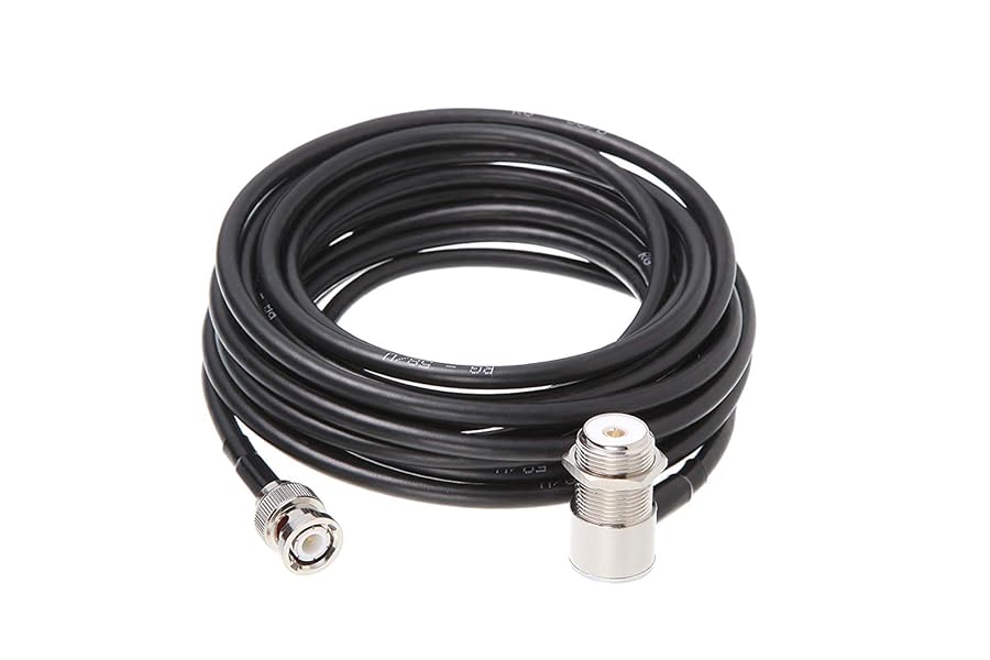 Amazon | Empire 車載用 同軸ケーブル モービル用・バイク用 ハンディ機用 同軸ケーブル 低損失 簡単取付け ML-BNC-P MJ-BNC MLJ-BNCP 全長5m ...