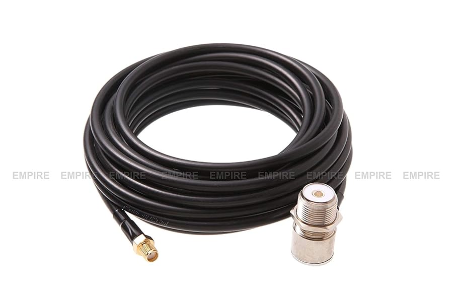 Amazon | Empire 車載用 同軸ケーブル モービル用・バイク用 同軸ケーブル 低損失 簡単取付け ML-SMAJ MJ-SMAJ MLJ-SMA-J 全長5m ストレートケーブル ...