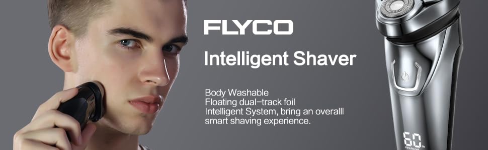 FLYCO Electric Razor Rotary Shaver for Men Cordless Rechargeable Shavers Mens Close Cut Wet ...
