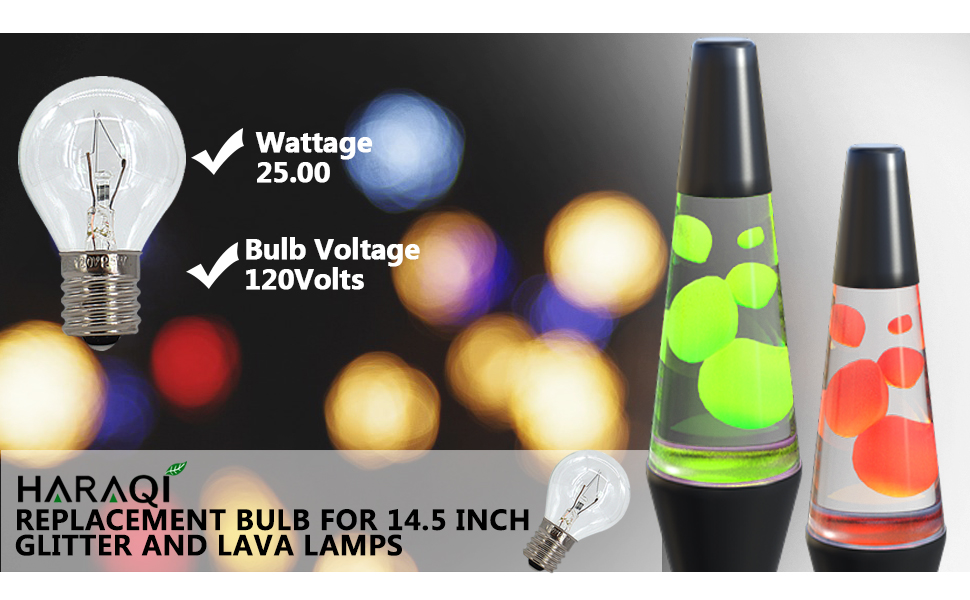 6 Pack S11 Intermediate E17 Base 25 Watt Bulbs for Lava Lamps,Replacement Bulbs for Lava Lamps ...