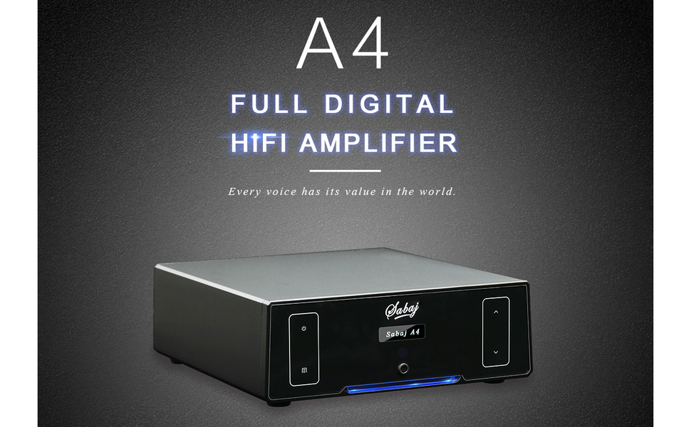 Sabaj A4 HiFi Audio Stéréo Bluetooth Amplificateur numérique 80 W x 2 BT 4.2 Classe D Prend en ...