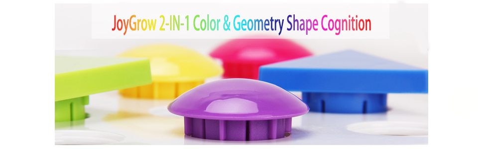 JoyGrow Button Art Toys Color Matching Mosaic Pegboard for Kids,2-in-1 Color Geometry Shape ...
