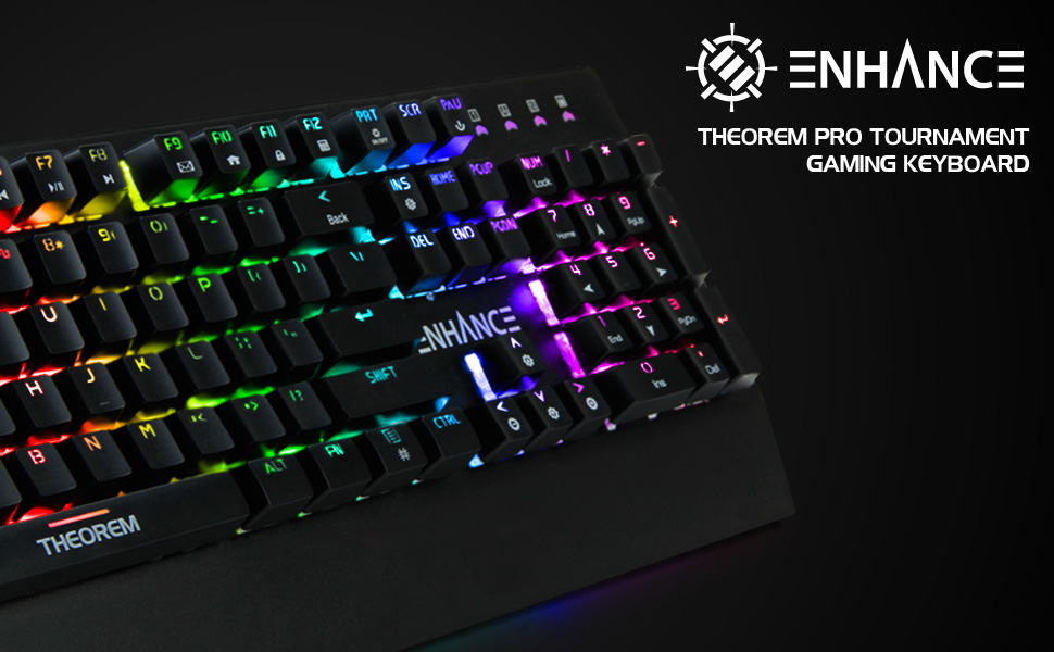 Amazon.com: ENHANCE Mechanical Gaming Keyboard - Theorem Backlit LED ...
