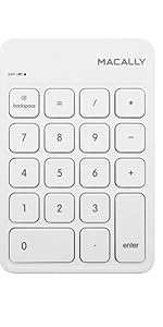 Amazon.com: Macally 2.4G Wireless Number Pad for Laptop, Apple Mac iMac MacBook Pro/Air, Windows ...