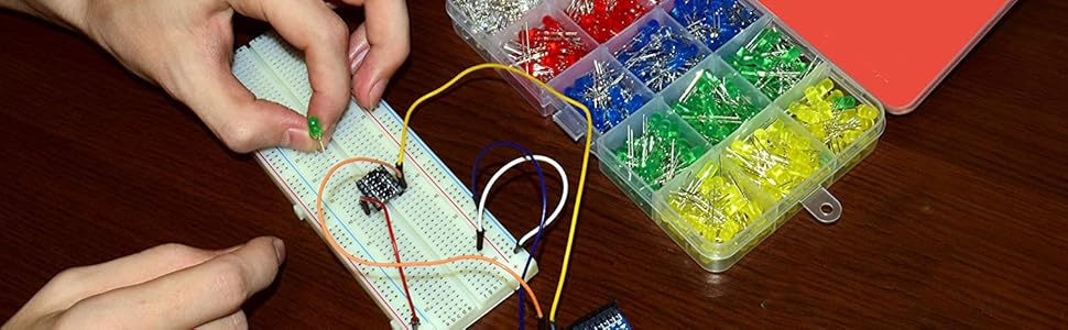 Amazon.com: Chiloskit 200pcs 3mm and 5mm 5 Color LED Lights Emitting ...