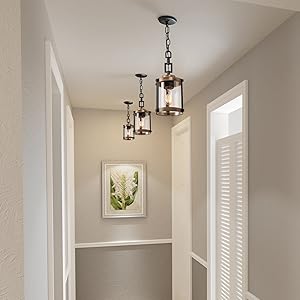 LOG BARN Pendant Lighting for Kitchen Island, Farmhouse Mini Chandelier ...