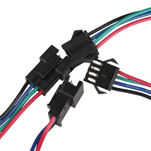 Amazon.com: MagicW 20 Pair 4 Pin 4P JST SM Connector Male to Female JST SM Plug Connector Cable ...