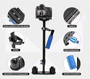 Amazon.com : DSLR Steadicam SUTEFOTO Pro Adjustable Handheld Carbon ...