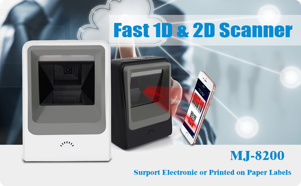 2D Barcode Scanner,Symcode Omnidirectional Hands-Free USB Barcode ...