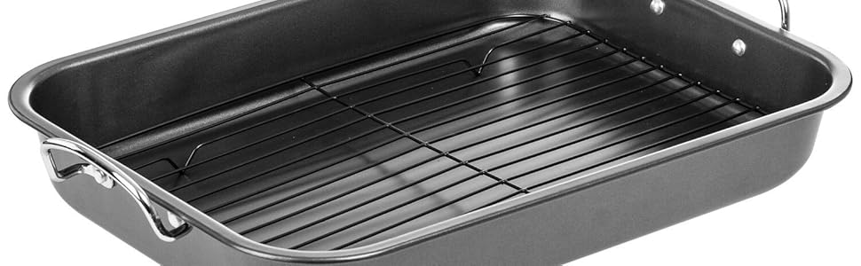 Amazon.com: Imperial Home Carbon Steel Roasting Pan with Flat Rack ...