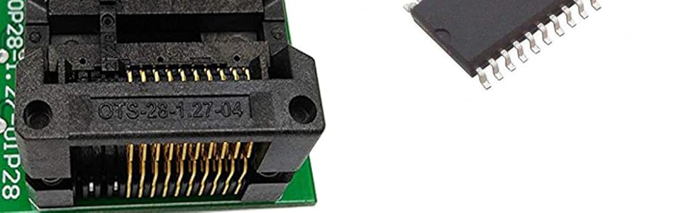 Amazon.com: SOP20 SOIC 20 SO20 to DIP20 Programming Socket Pitch 1.27m ...