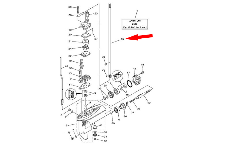 Outboard Engine 68D-G5511-00 Short Drive Shaft for Yamaha 4-Stroke F4 Boat Motor