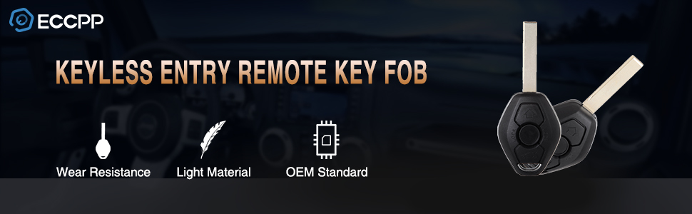 Amazon.com: ECCPP UNCUT keyless 315MHz / 433MHz Keyless Key Fob for EWS ...