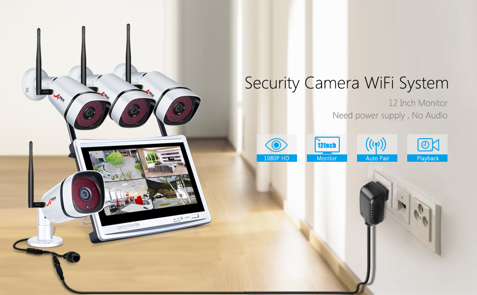Amazon.com : [Full HD All-in-One System] Wireless Security Camera ...