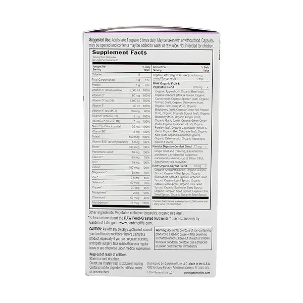 Vitamin Code Raw Prenatal, 180 capsules at Whole Foods Market