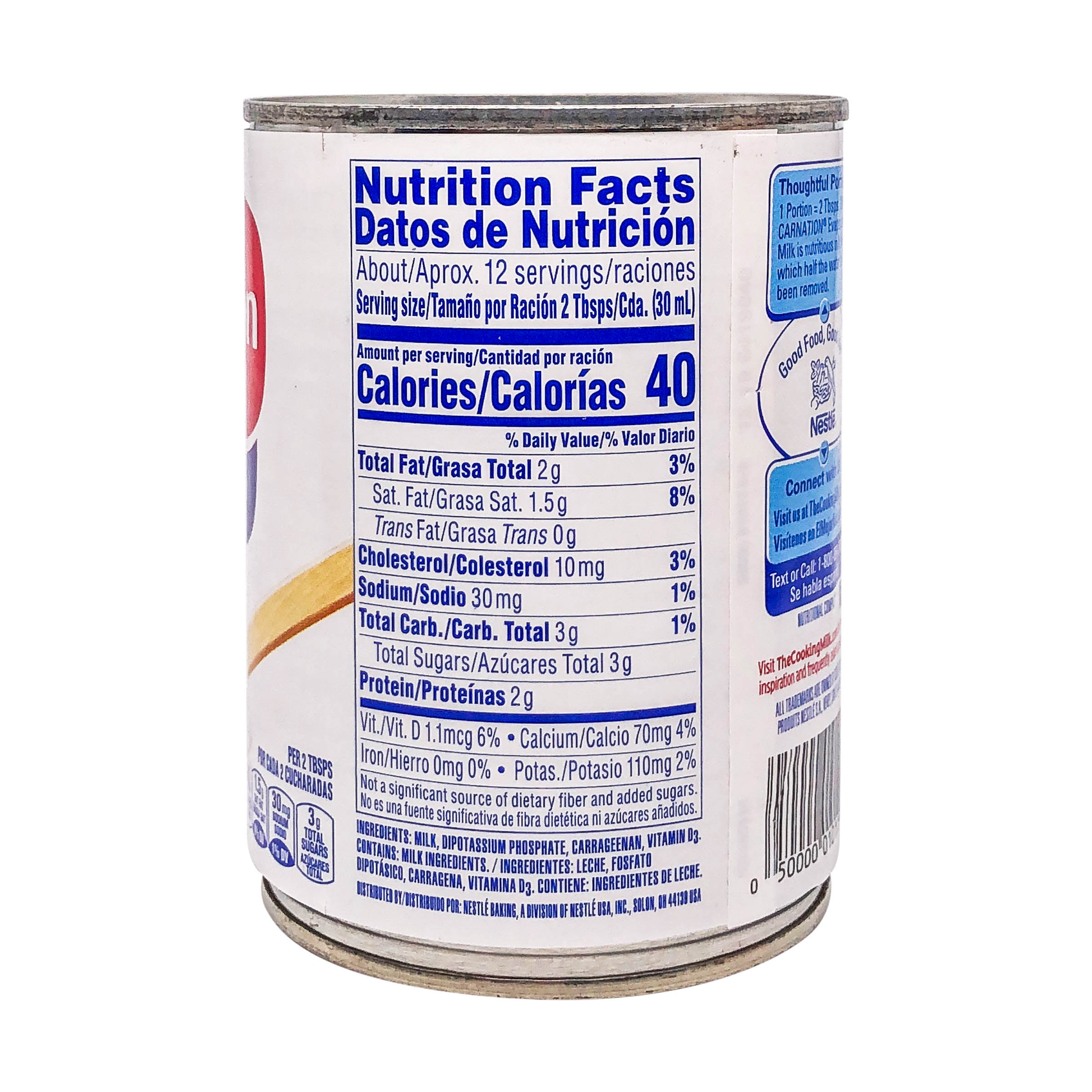 Carnation Evaporated Milk Nutrition Facts Carnation Evaporated Milk Nutrition Facts