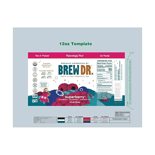 Brew Dr Kombucha Superberry 12oz 4-pk at Whole Foods Market
