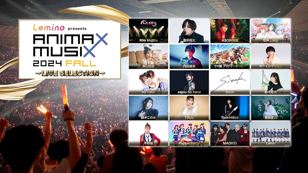 Amazon.co.jp: Lemino presents ANIMAX MUSIX 2024 FALL ～LIVE SELECTION～を観る | Prime Video