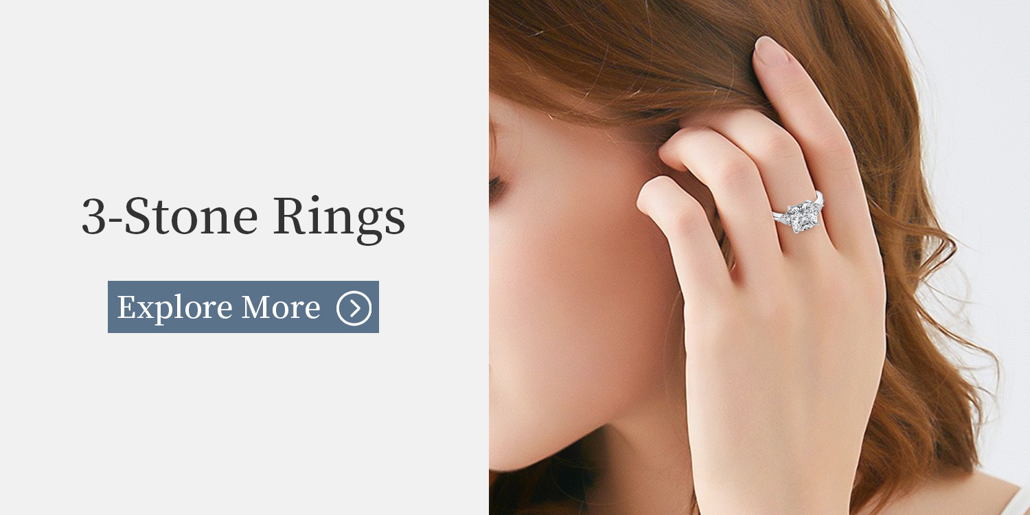 Amazon.com: AINUOSHI: 3-stone Rings