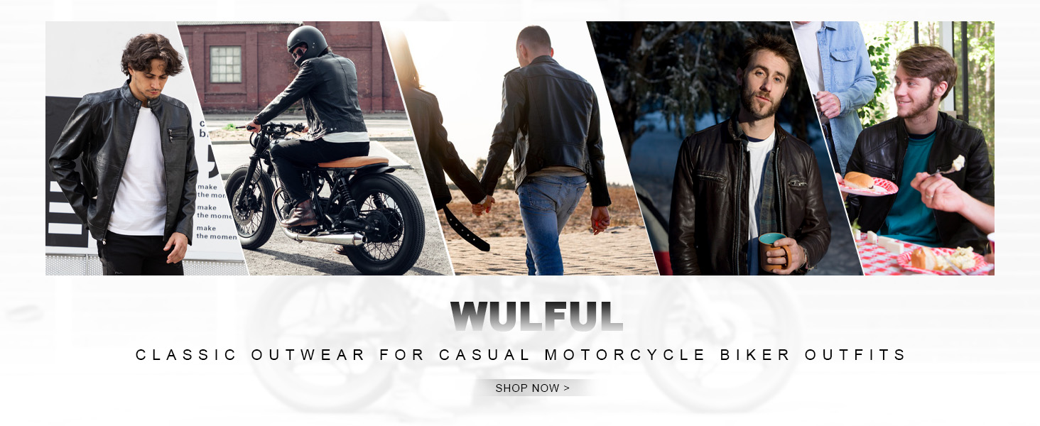 Amazon.com: WULFUL: Mens Leather Jacket