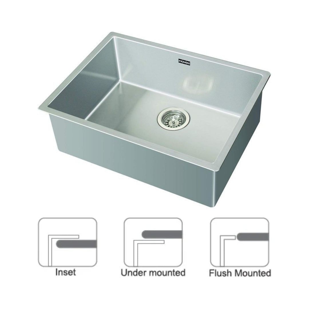Buy Franke BOX BXX 210/110-57 Stainless Steel Single Bowl Sink (24x18 ...