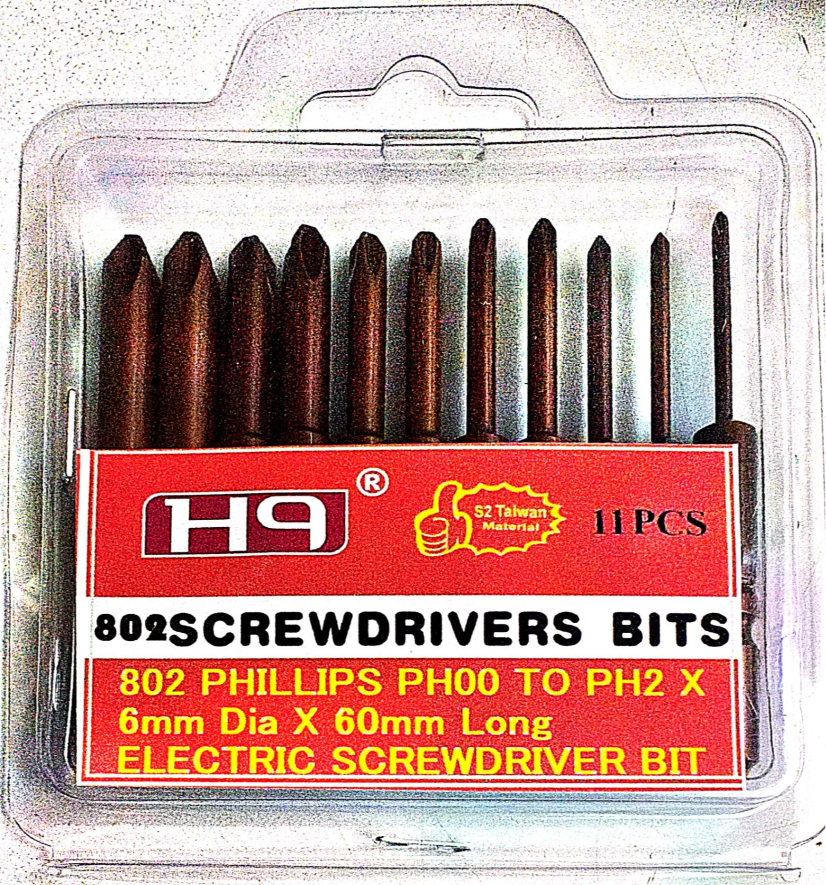 Buy H9 11Pcs 1.6-6.0mm Plus Philips Set 6mm Round Shank for 802 ...