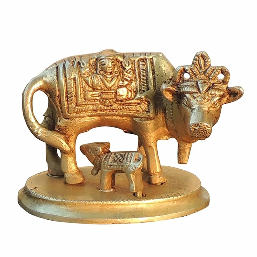 Buy Brass Showpiece Cow & Calf God Idol Statue (BSMAS1471 D) | Metal ...